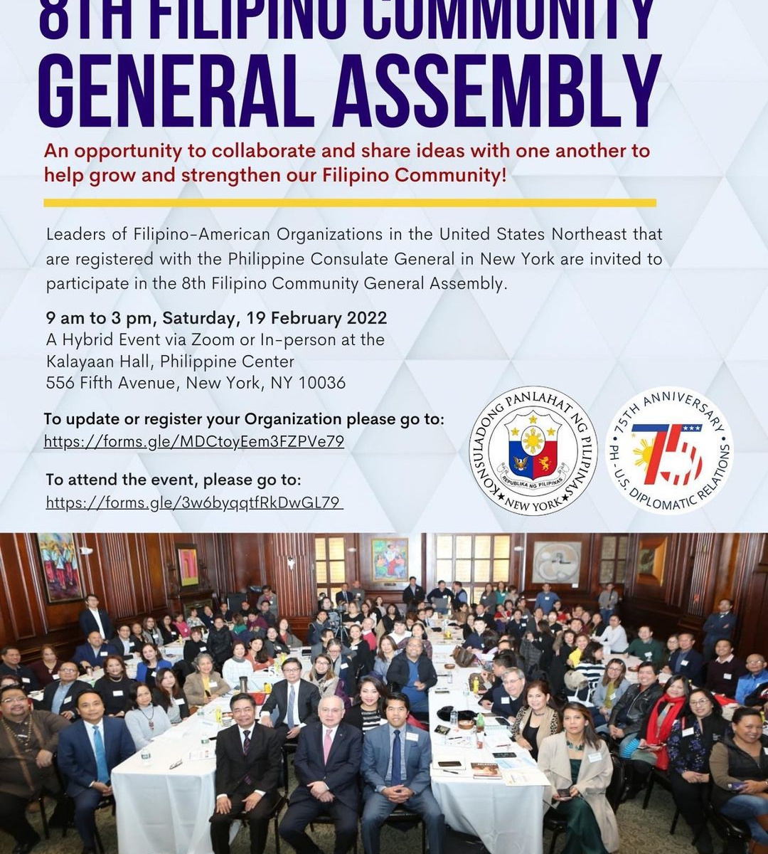 8th Filipino Community General Assembly 2022 | Philippine Center New York